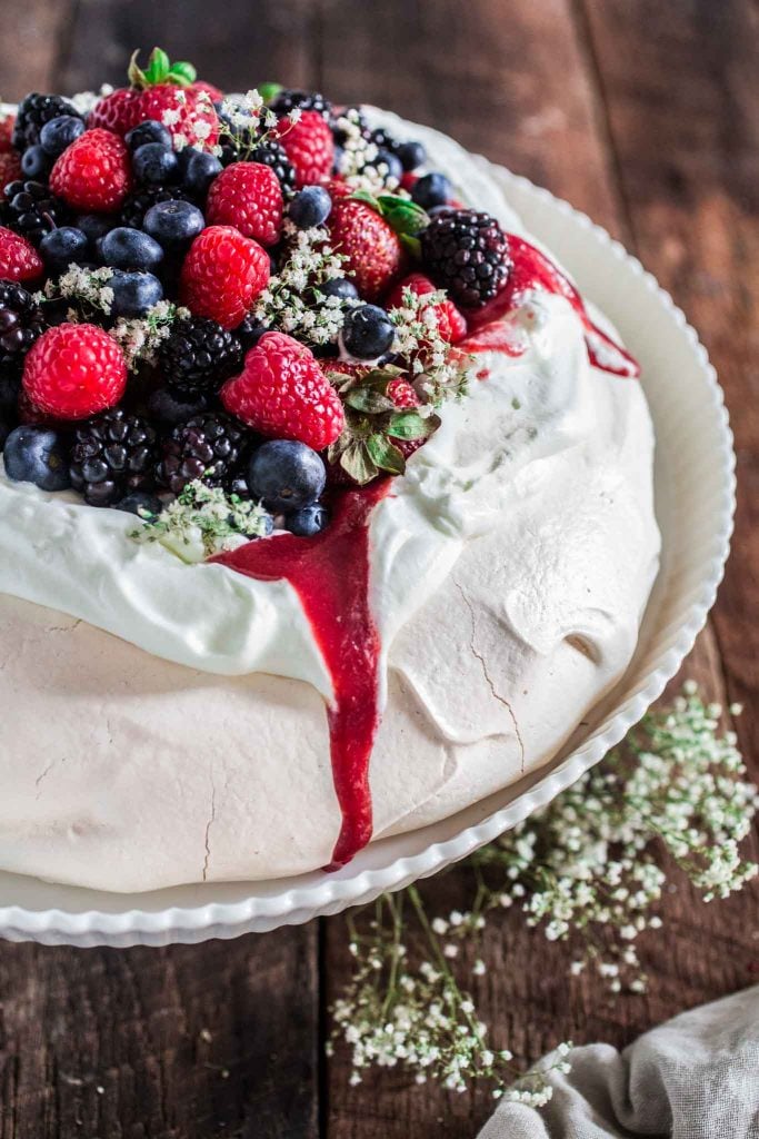 Berry Pavlova - Olivia's Cuisine