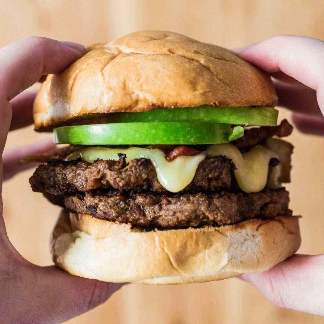 Apple, Bacon and Brie Burger - Olivia's Cuisine