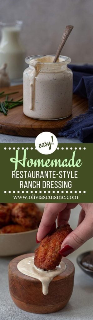 Homemade Restaurant-Style Ranch Dressing - Olivia's Cuisine
