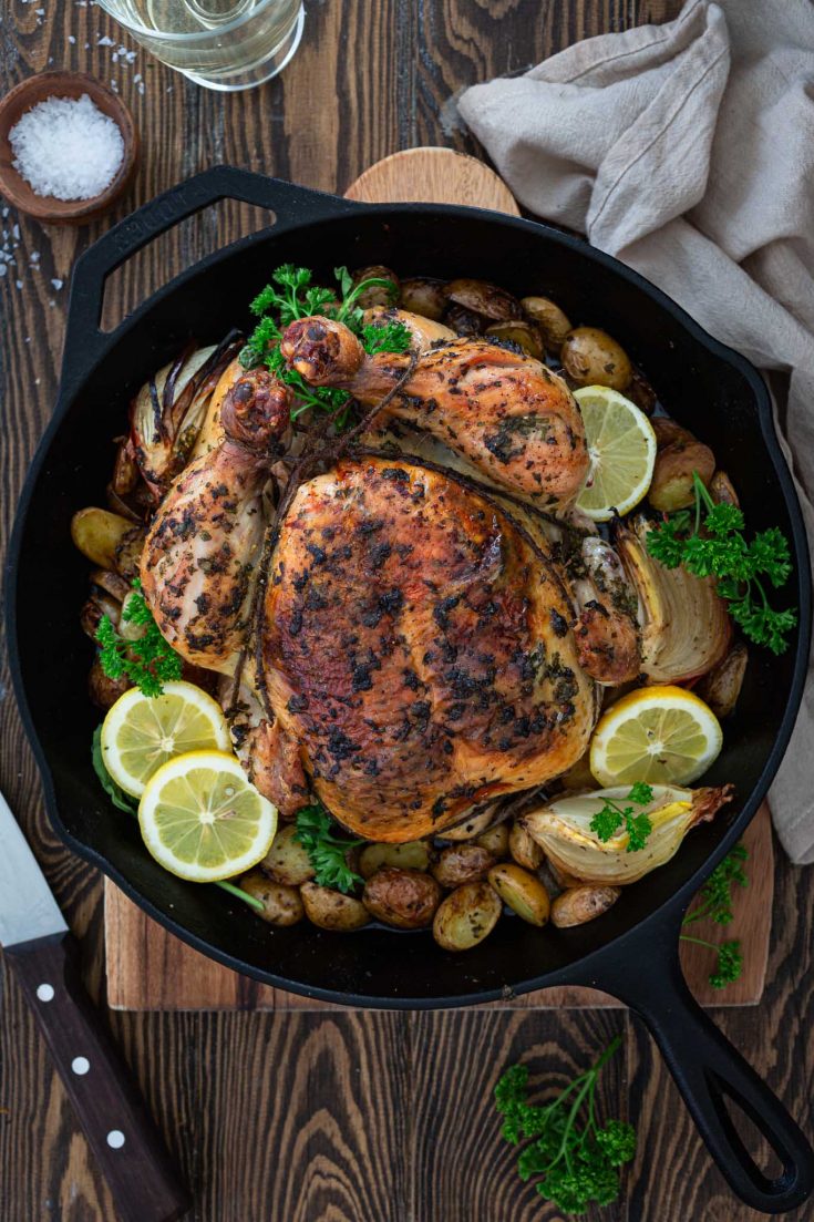 Herb and Lemon Roasted Chicken - Olivia's Cuisine